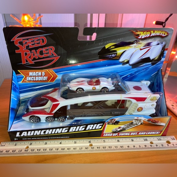 Toys | Speed Racer Launching Big Rig Red And White 207 | Poshmark